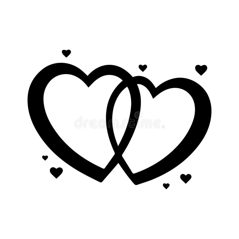Best Valentines Day Double Hearts EPS Vector for Designers Stock Vector ...
