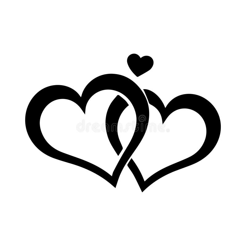 Double Heart Silhouette Double Heart Images – Browse 30,337 Stock