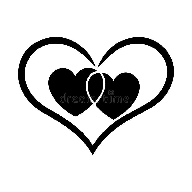 Best Valentine Double Heart Design for Sublimation Printing Stock ...