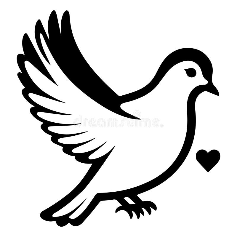 Best Valentine Dove EPS for Cricut Stock Vector - Illustration of ...