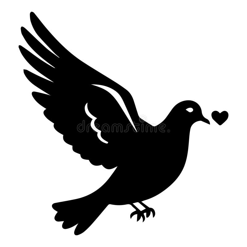 Best Valentine Dove and Heart Vector Design Stock Vector - Illustration ...