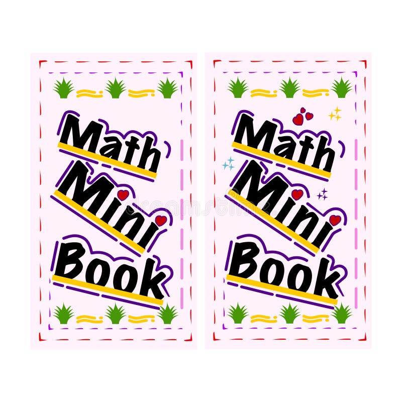 Greeting Card. Math Mini Book Cover Illustration Element Design. Eps 10 ...