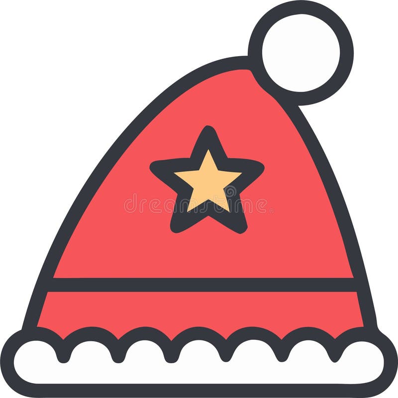 Christmas Santa Cap Vector Design. Stock Vector - Illustration of ...