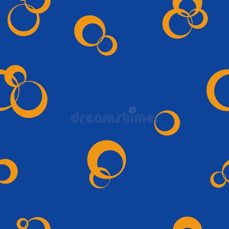 Abstract Seamless Pattern of Intertwined Gold Rings on Blue Backgroundt ...