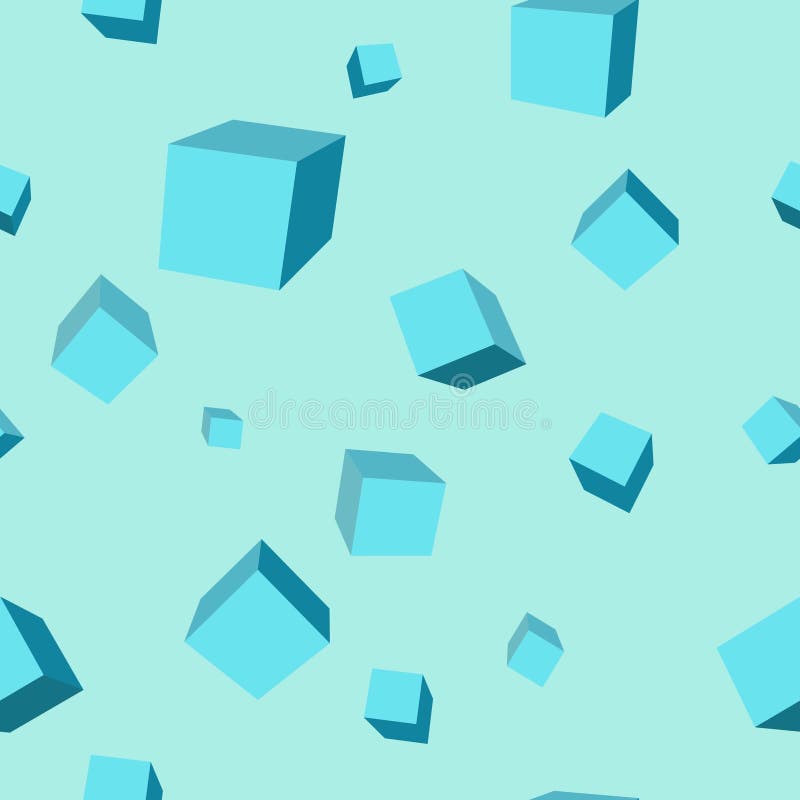 Seamless Three-dimensional Abstract Pattern with the Image of Cubes in ...