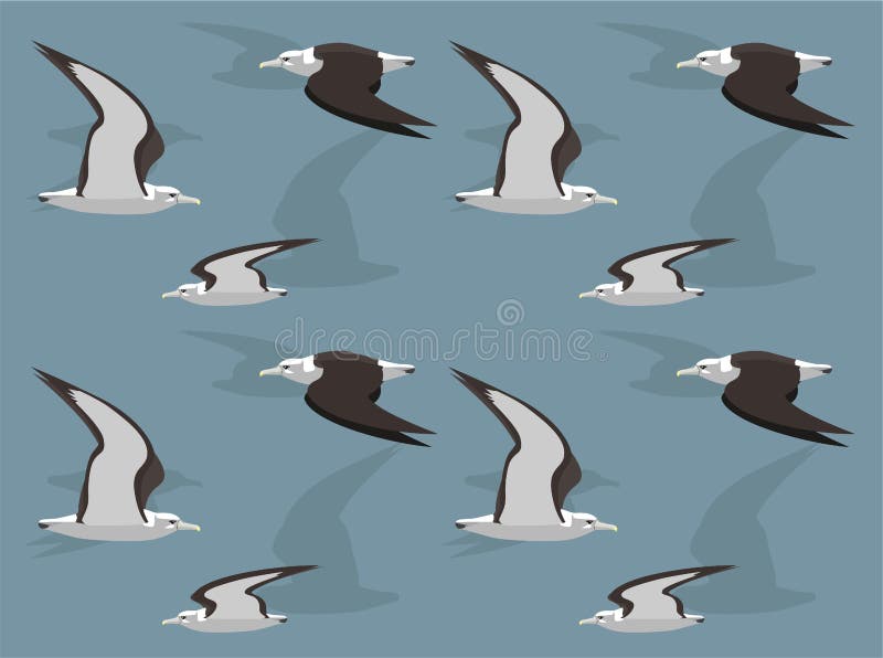 Bird Albatross Flying Cartoon Character Seamless Wallpaper Background ...