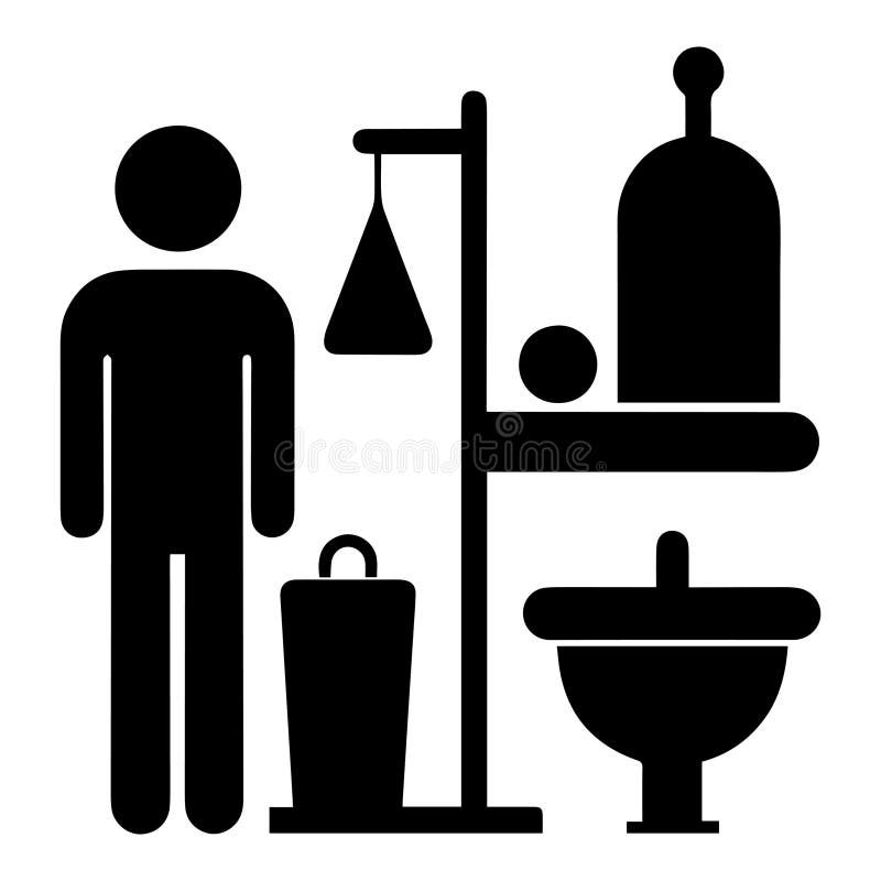 Essential Washroom Icons Vector Art Pack Stock Vector - Illustration of ...