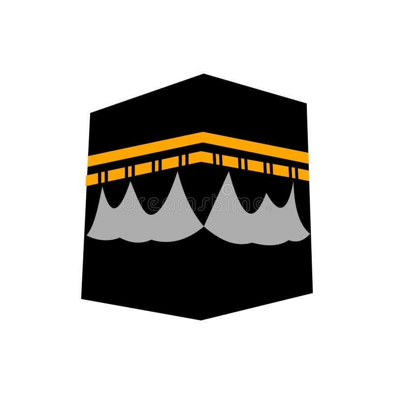Kaaba Building Icon. Mecca Building Symbol. Flat Design Style Stock Vector - Illustration of ...