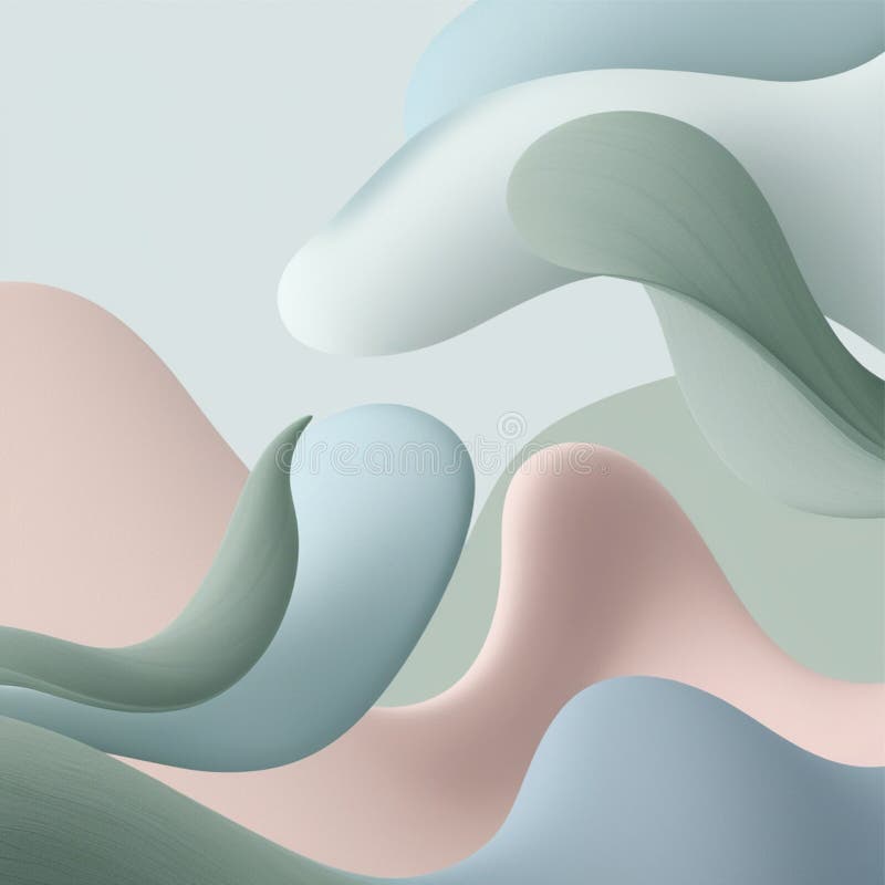 Abstract Landscape Background Illustration with Majestic Waves with a ...