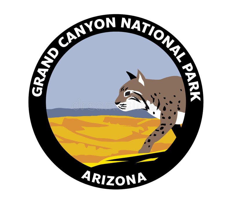 Grand Canyon NATIONAL PARK Arizona Vector Logo Bobcat Stock Vector ...