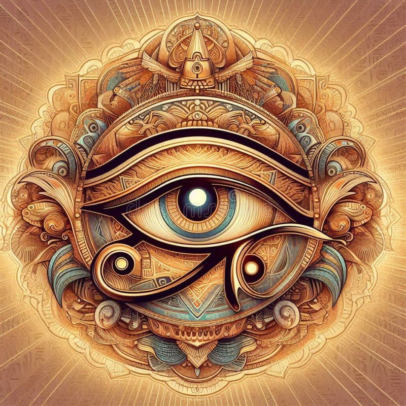 The All-Seeing Eye a Symbol of Wisdom and Power Stock Illustration ...