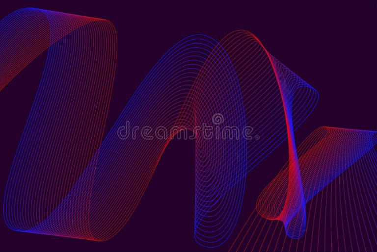 Abstrack Wave Line Art Background with Geometric Shapes, Waves and ...