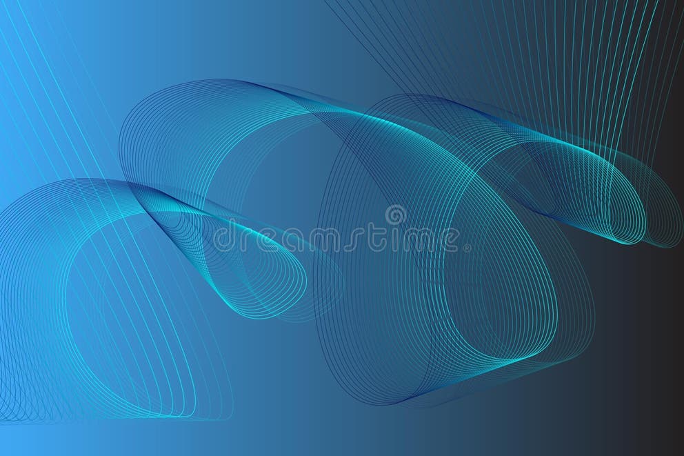 Abstrack Wave Line Art Background with Geometric Shapes, Waves and ...