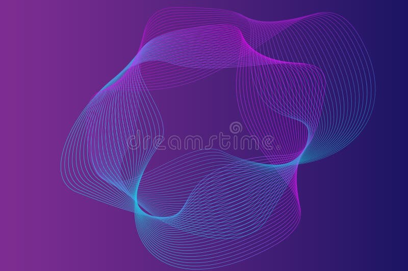 Abstrack Wave Line Art Background with Geometric Shapes, Waves and ...