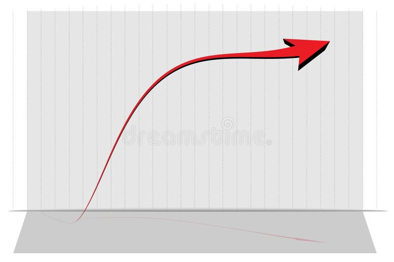 Graph showing rise stock illustration. Illustration of financial ...