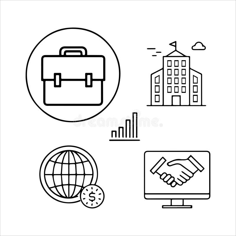 Business and Corporate Office Icons Vector File Stock Vector ...