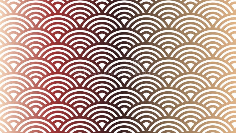 Japanese Wave Seigaiha Red Autumn Gradient Pattern Stock Vector ...