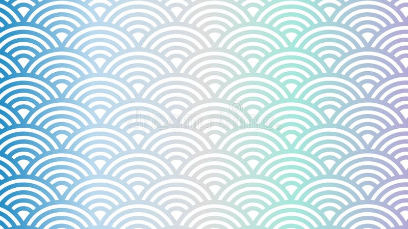 Japanese Seigaiha Wave Gradient Pattern Winter Colors Stock Vector ...