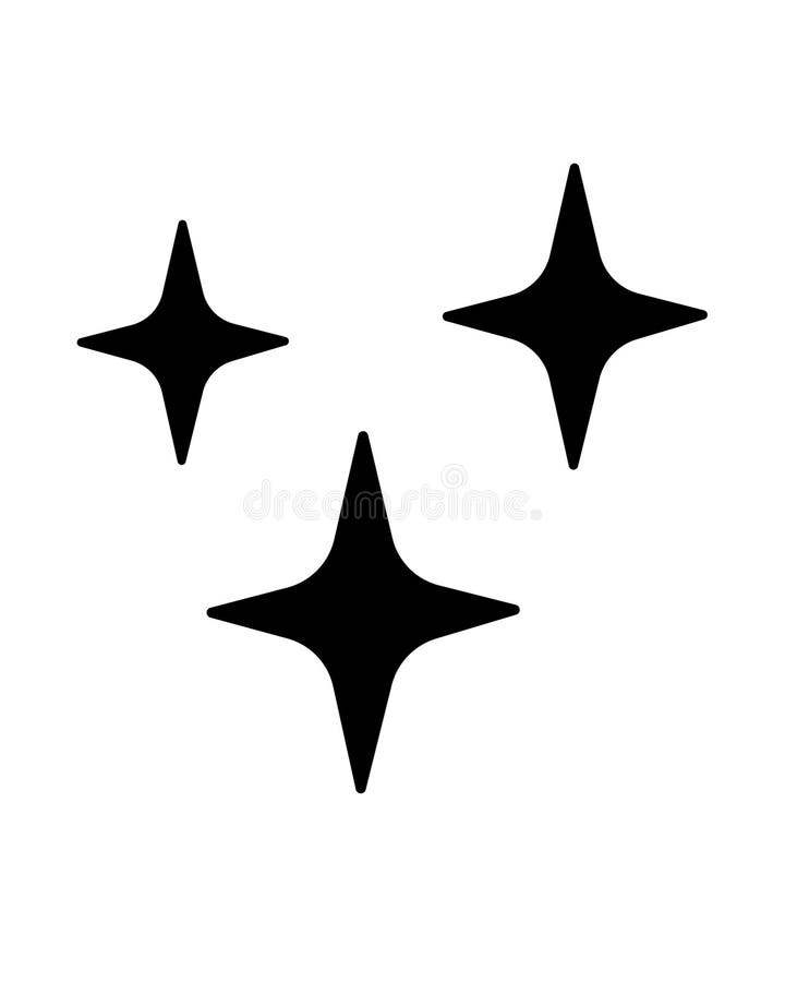 Four Pointed Stars Stencil for Cutting and Pastry - Vector Template for ...