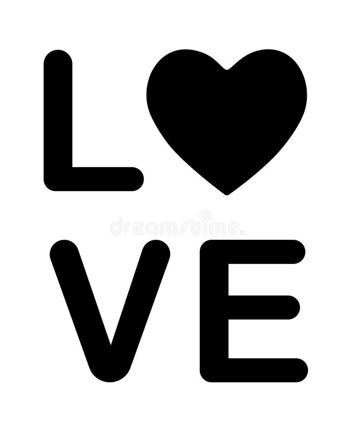 Stencil Love for February 14 Valentine S Day - Vector Silhouette ...