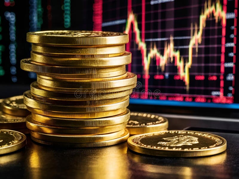 Close-up of Shiny Golden Coins Stacked Symbolizing Wealth, Finance, and ...