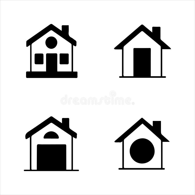 Web Home Icon for Apps and Websites Stock Vector - Illustration of ...