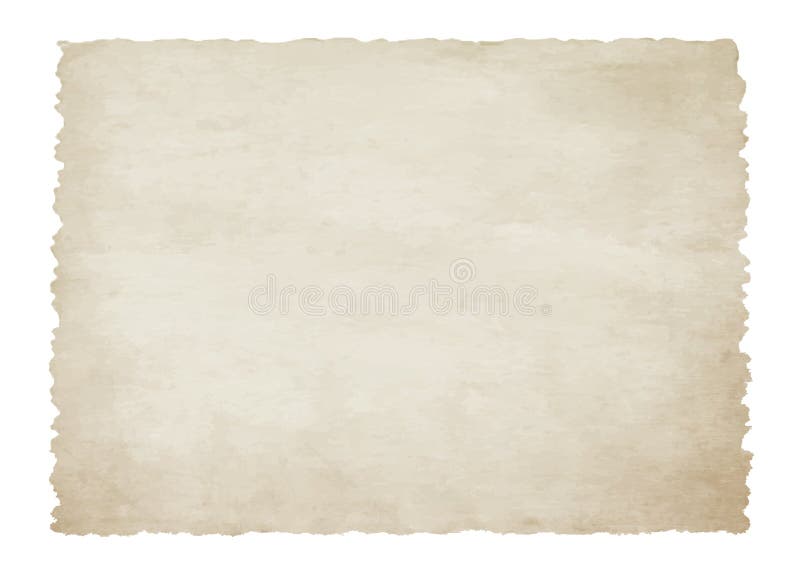 Vintage Old Paper with Torn Ripped Jagged Edges. Antique Worn Parchment ...