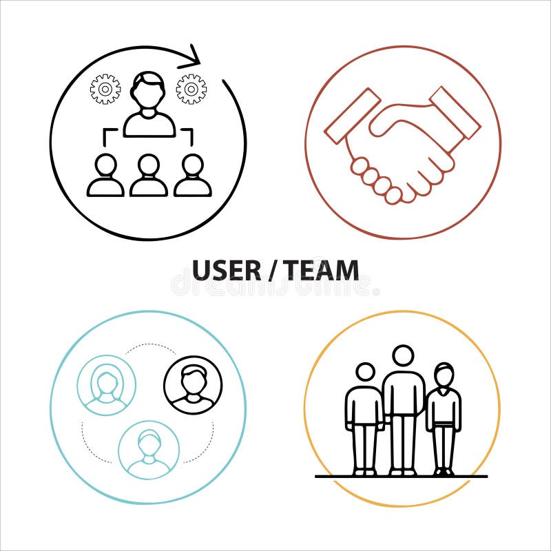 Web User Team Icons Set Vector File Stock Vector - Illustration of ...