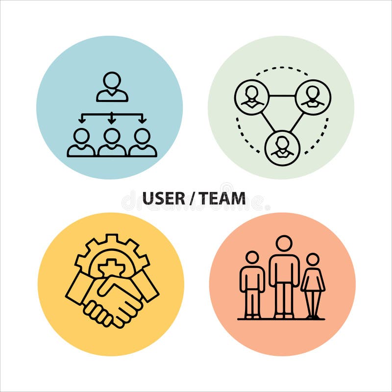 Web User Team Icons Set Vector File Stock Vector - Illustration of ...