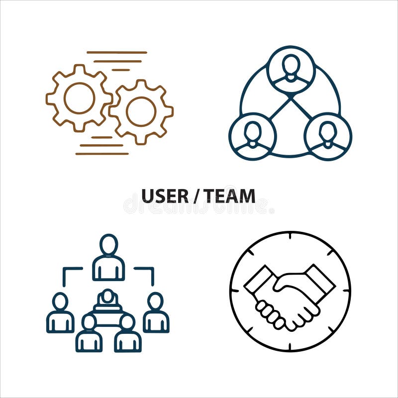 Web User Team Icons Set Vector File Stock Vector - Illustration of ...