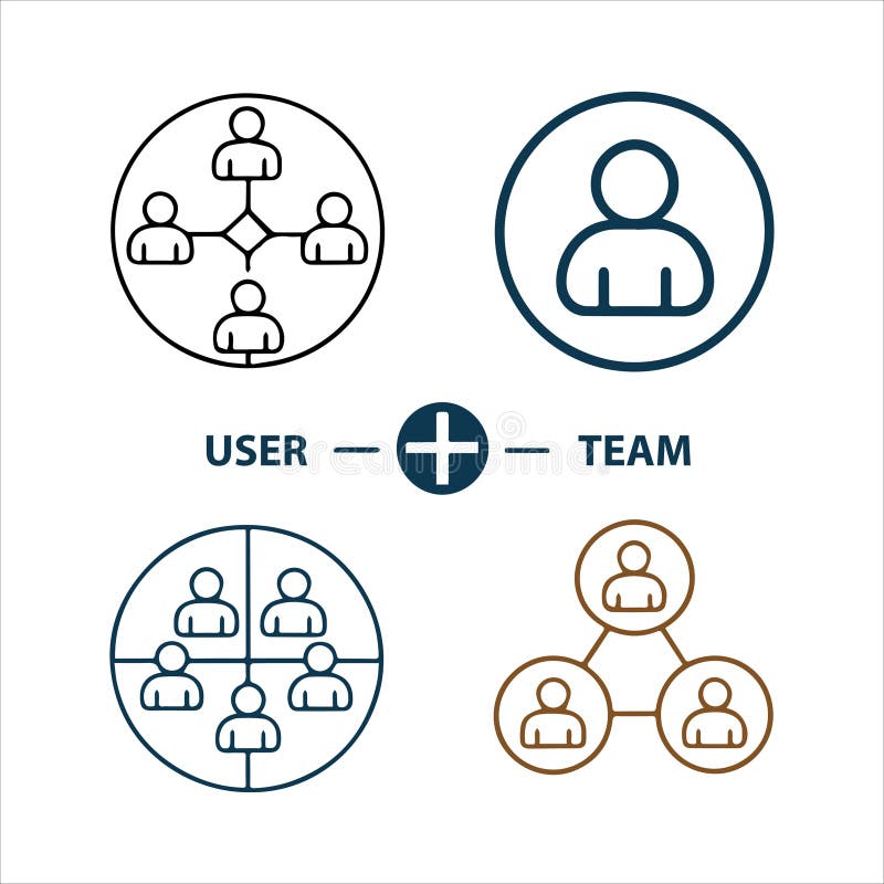Web User Team Icons Set Vector File Stock Vector - Illustration of ...