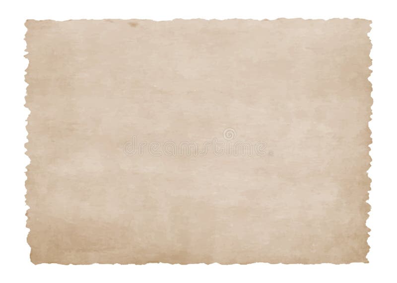 Vintage Old Paper with Torn Ripped Jagged Edges. Antique Worn Parchment ...