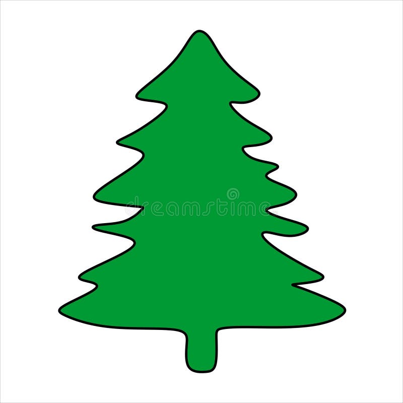 A Fun and Lively Christmas Tree Design Stock Vector - Illustration of ...
