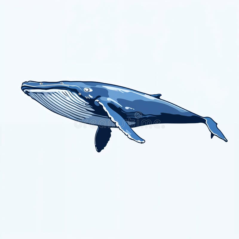 Whale Fish Vector Cartoon Illustration White Background Stock Vector ...