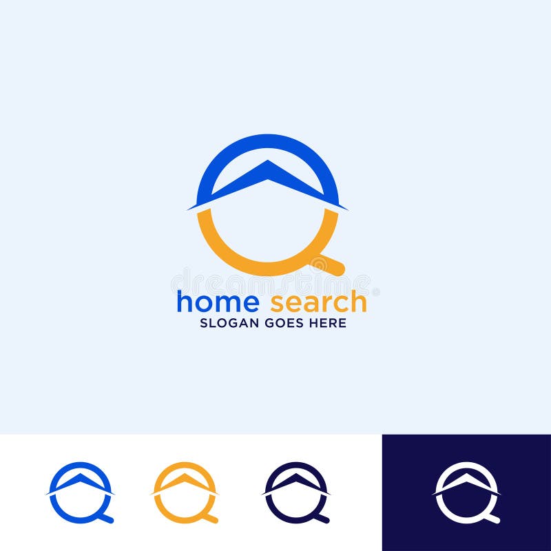 Magnifying Glass with House Home for Search Find Apartment Logo Design ...