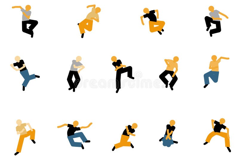 Graceful Movement Dancing Vector Illustration Clip Art,Modern Dance ...