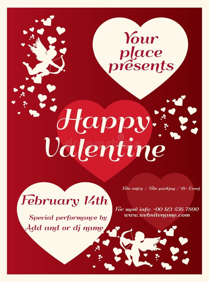 Happy Valentine S Day Celebration Poster Flyer Social Media Post Design ...