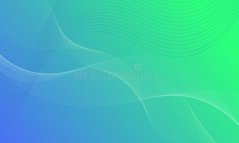 Blue Green Smooth Lines Wave Curves Soft Gradient Abstract Background ...