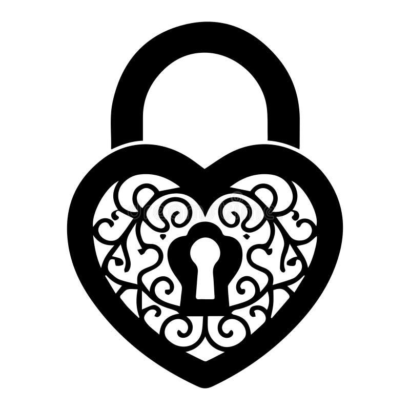 Best Valentine S Day Heart-Shaped Love Lock Icon Vector Stock Vector ...