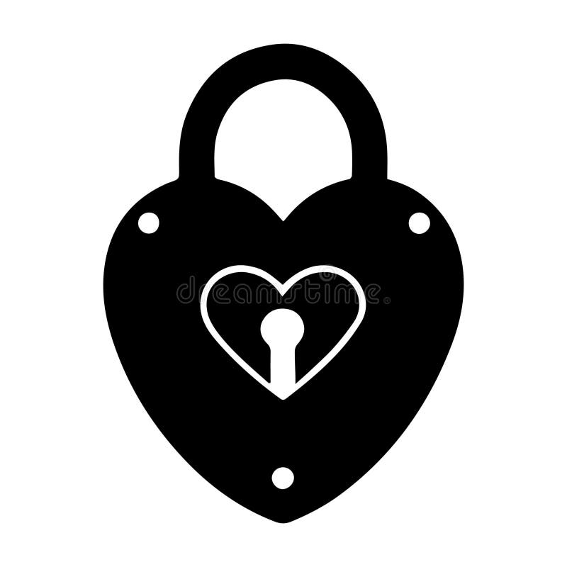 Best Valentine S Day Love Lock Illustration Stock Vector - Illustration ...