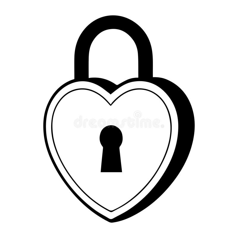 Best Valentine S Day Love Lock Illustration Stock Vector - Illustration ...