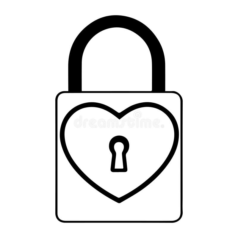 Best Valentine S Day Love Lock Illustration Stock Vector - Illustration ...