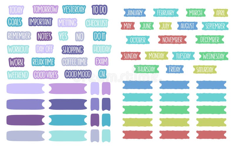 Planner Stickers. Organizer Tags. Printable Planner Stickers. Planners ...