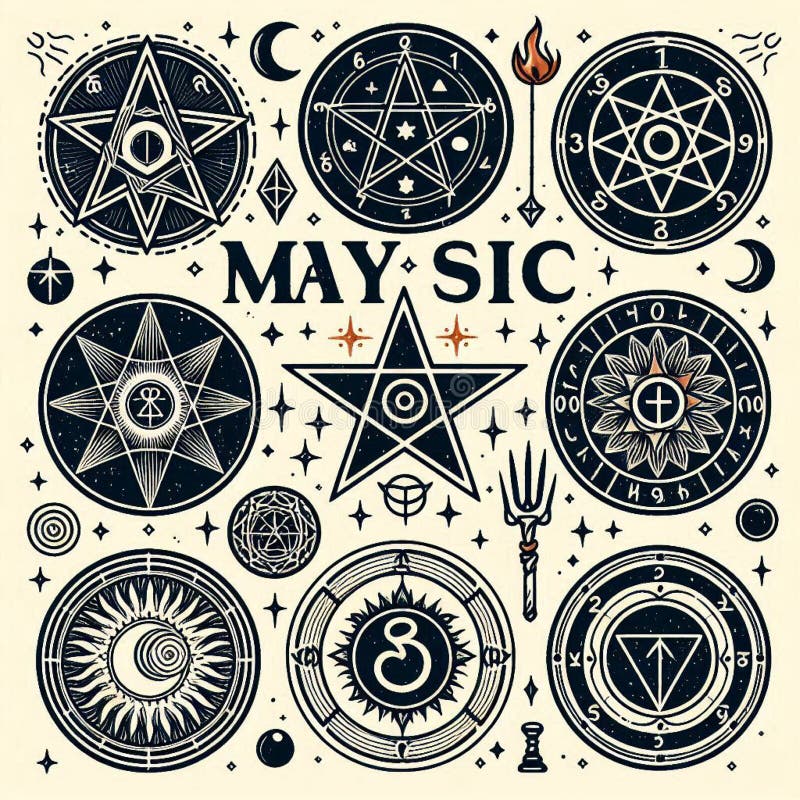 Symbolic Viking Tattoo Logos for Strength and Valor Stock Illustration ...