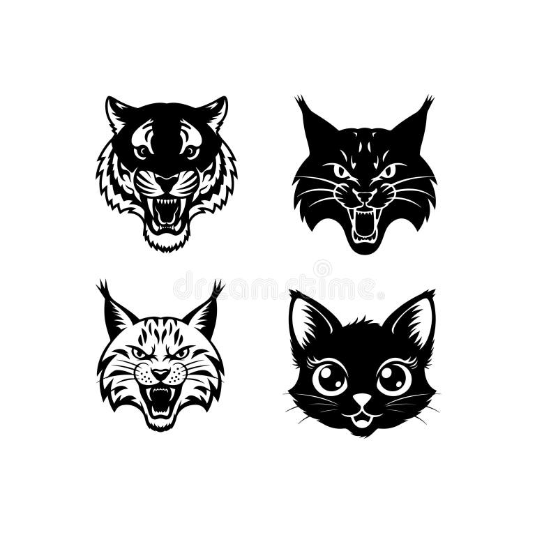 Bobcat head stock vector. Illustration of cartoon, animal - 90271267