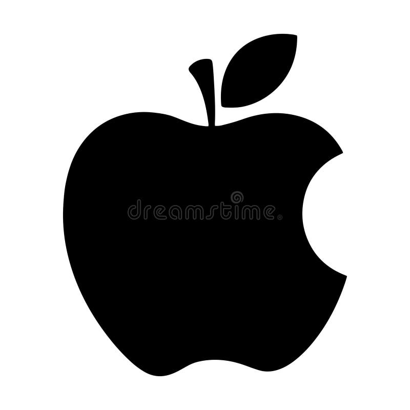 Vector Art Illustration of a Stylish Apple on a Clean White Background ...