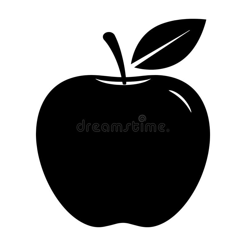 Vector Art Illustration of a Stylish Apple on a Clean White Background ...