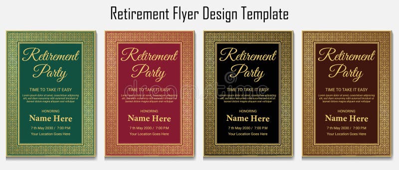 Retirement Flyer Design Template. Retirement Party Invitation Layout ...