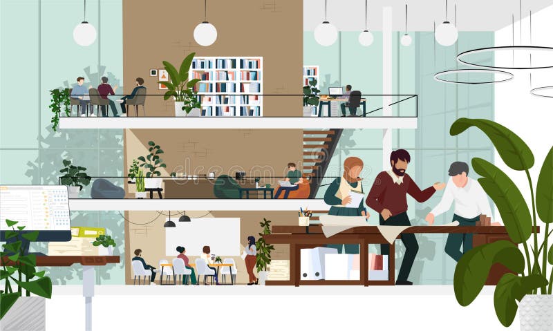 A Diverse Team of Professionals. People in Various Work Activities ...