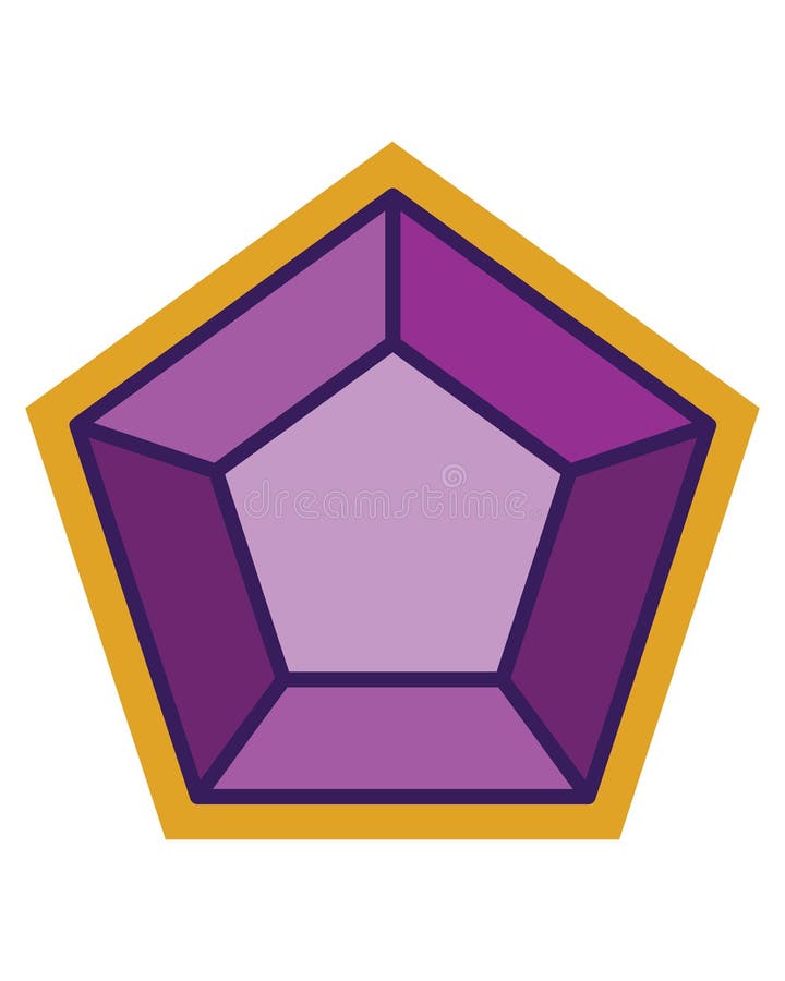 Amethyst Purple Gemstone - Vector Full Color Picture. Stock Vector ...